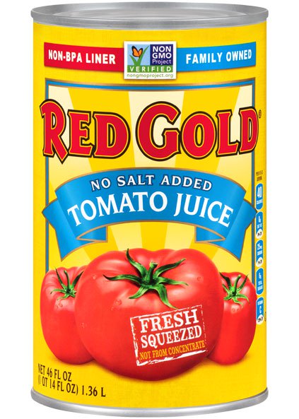 No Salt Added Unsalted Tomato Juice 46 Oz Red Gold