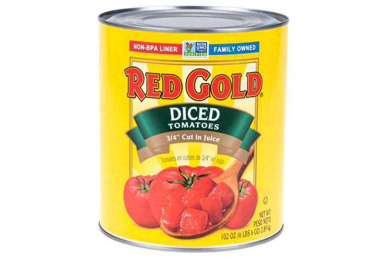 #10 Red Gold® Diced Tomatoes 3/4" cut in Juice | Red Gold®